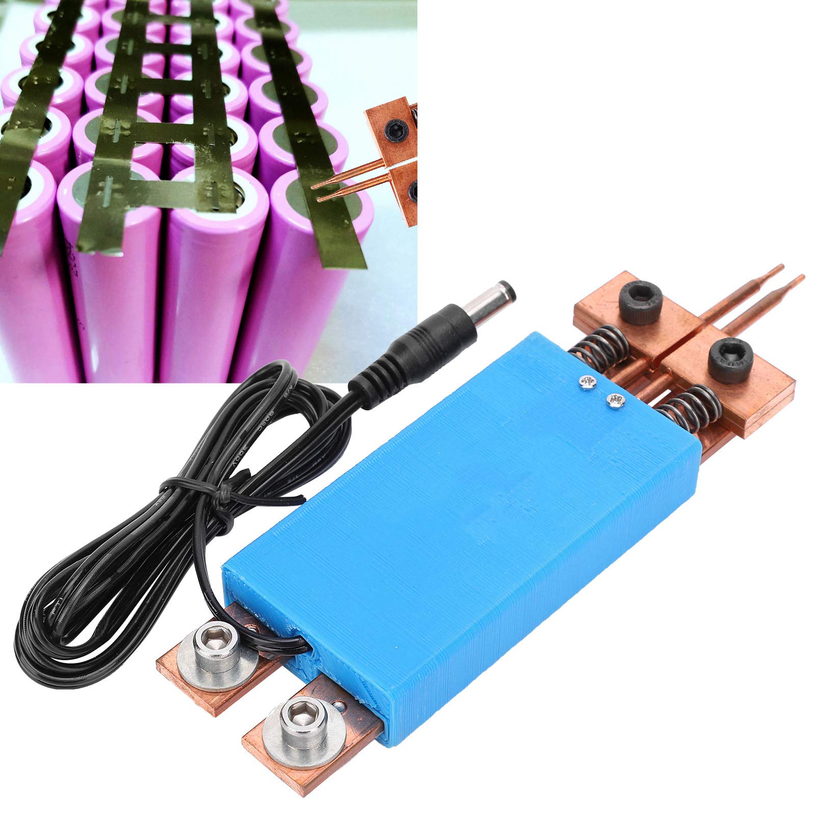 Delaman Battery Spot Welding Pen, Battery Spot Welding Pen Handheld Automatic Trigger Weld Machine Accessory W01 Blue DIY Spot Welder Pen,Accessories for Industrial Spot Welding Machine