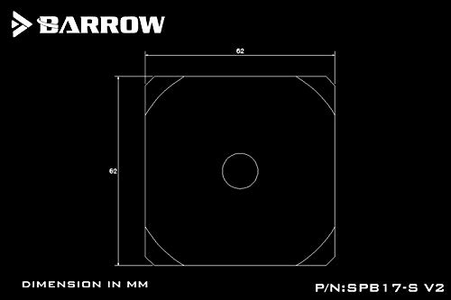 Barrow Aurora PWM Control Speed 17W Pump with Acrylic Cover and Metal housing kit - Black