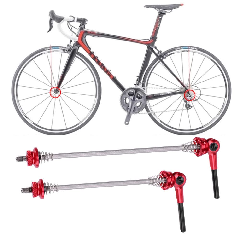 Bike Skewer, 135/170mm High Hardness Bicycle Quick Release Movable Handle Easy to Use for Road Bicycle(Red)