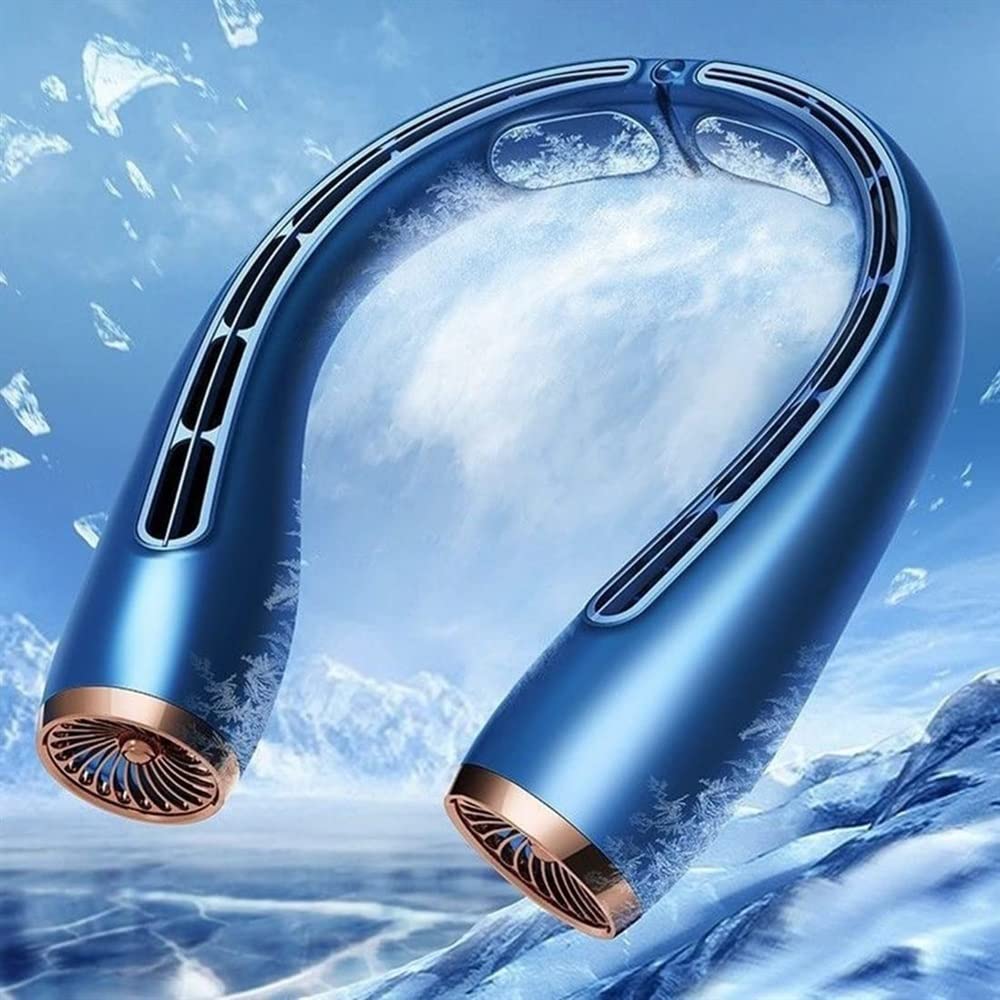 BOENMO Neck Fan USB Bladeless Turbo Neckband Fan Rechargeable Mute Portable Home Fan Folding Cooling Fan 2.24