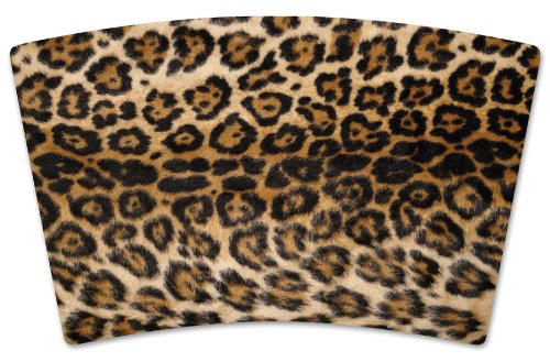 Mugzie Spotted Leopard Travel Mug with Insulated Wetsuit Cover, 16 oz, Black