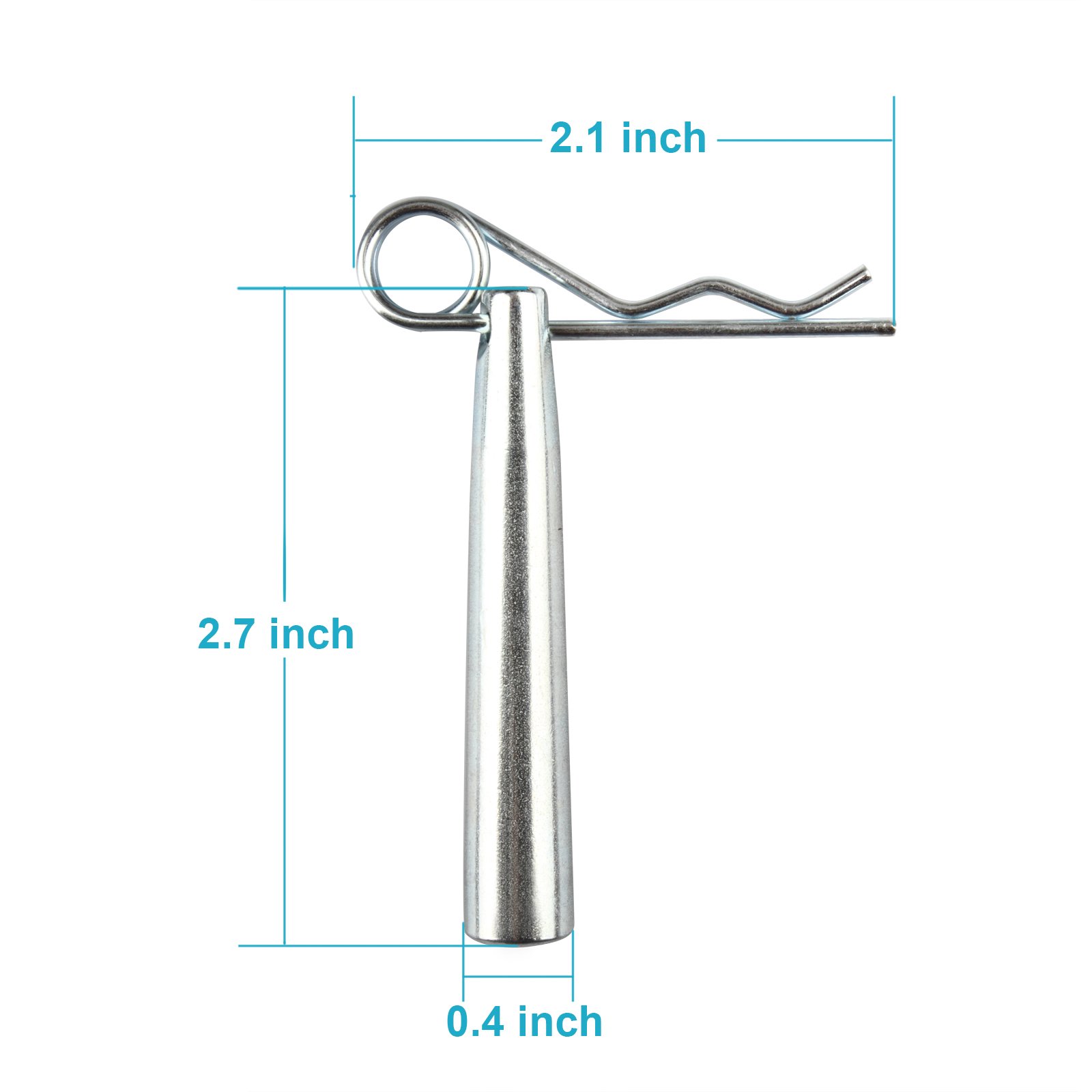 OTTFF 30 Sets Conical Coupler Pins with R-Clip Stage Lights Truss Accessories Lighting Trusses Replace Parts - Length 2.7 inch Pin Max Dia. 0.4 inch