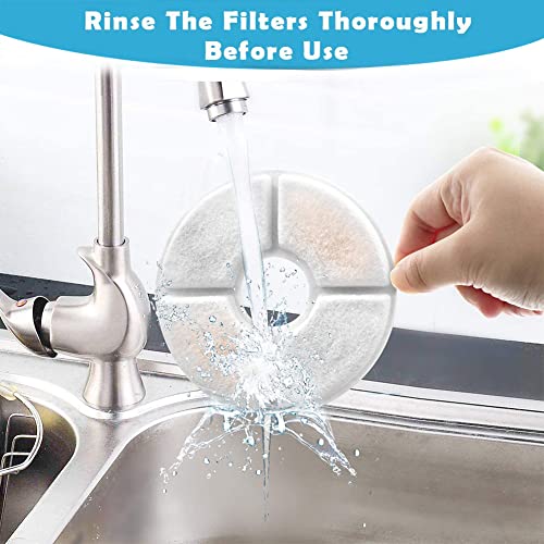 PK.ZTopia 8-Pack Cat Water Fountain Filters, Cat Fountain Replacement Filter, Pet Fountain Filters Compatible with Most Catit Automatic Cat Fountain