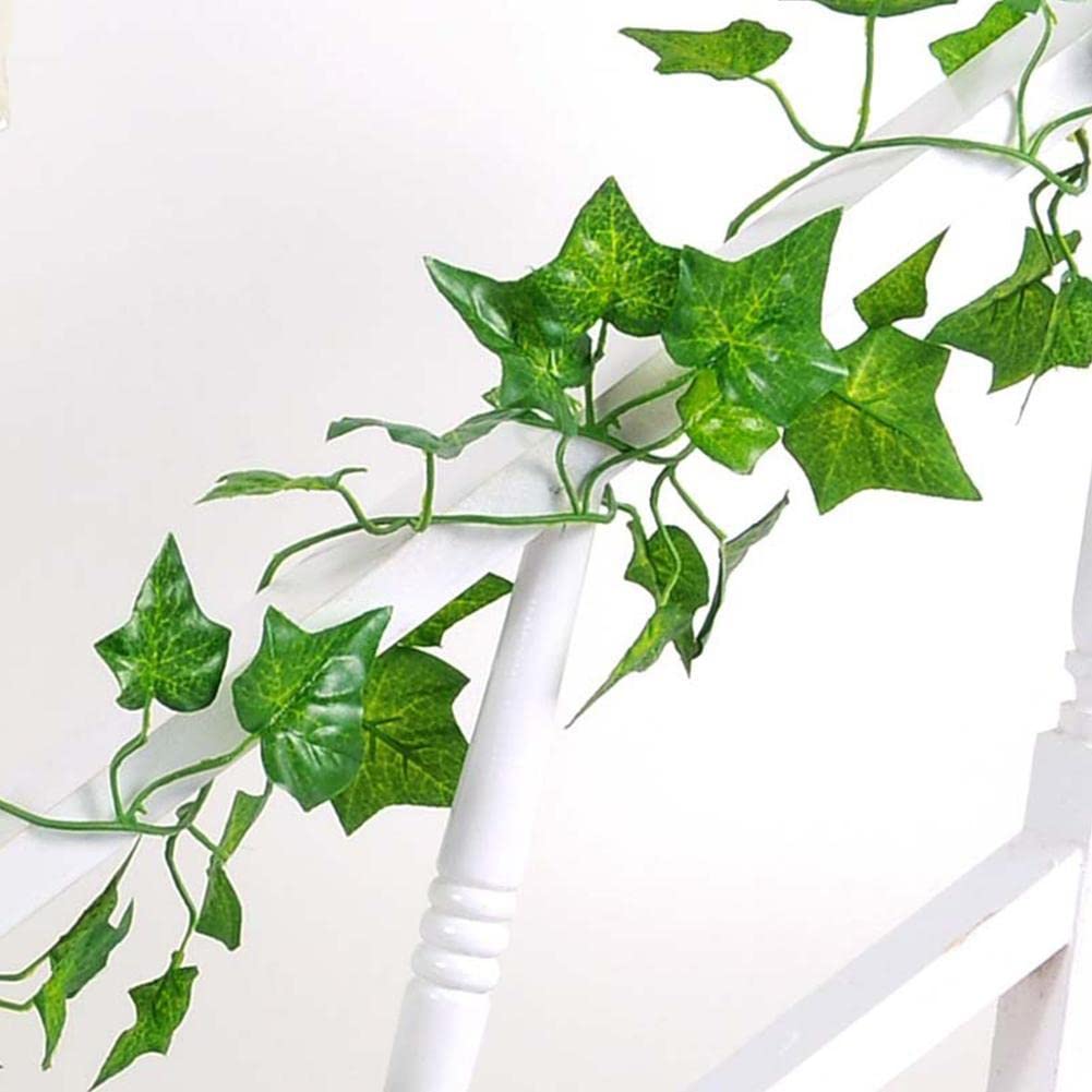 Zhangxu Artificial Ivy Leaf Plants Vine Artificial Plants Greeny Chain Wall Hanging Leaves for Home Room Garden Decoration