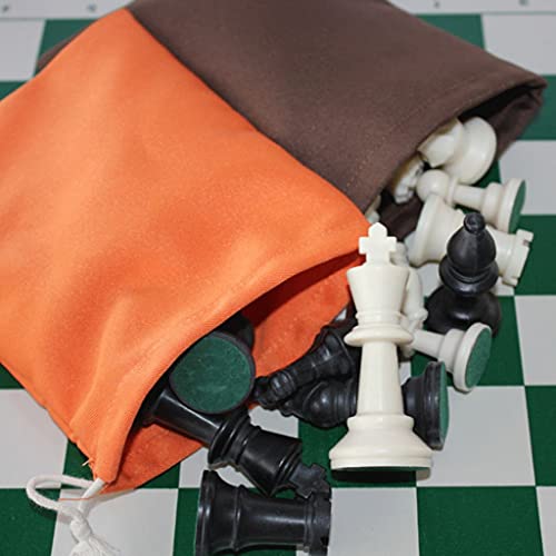 LYUN Chess Board 2 in 1 Chess Set with Wood Chess Board,Travel Chess Set 13" X 13" Roll-up Chess Board Chess Board Set for Beginner Kids Chess Set (Color : Chess Set 2 in1)