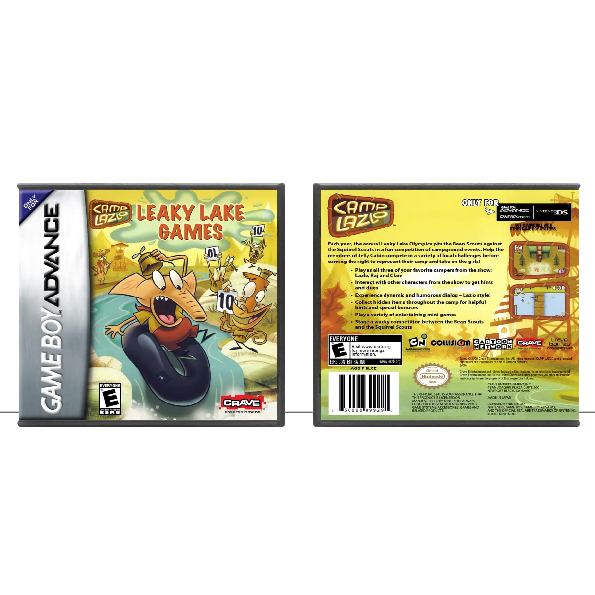 Camp Lazlo: Leaky Lake Games | (GBA) Game Boy Advance - Game Case Only - No Game