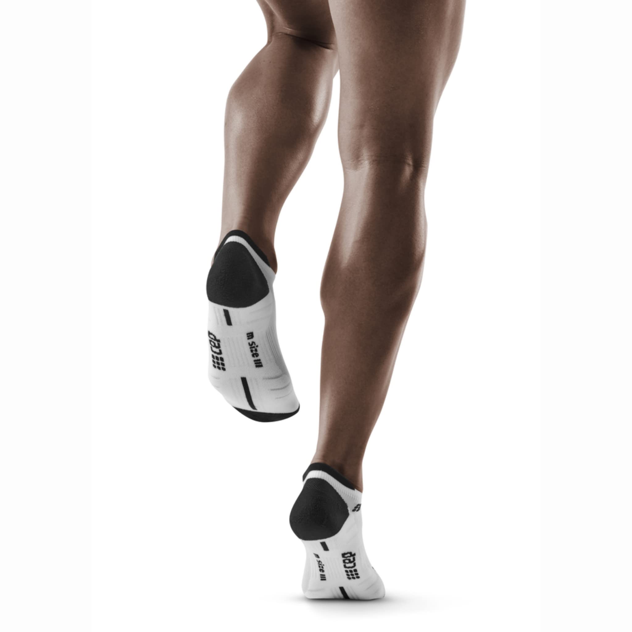 CEP Men's Compression No Show Socks, 3.0, White IV - 3 Pack