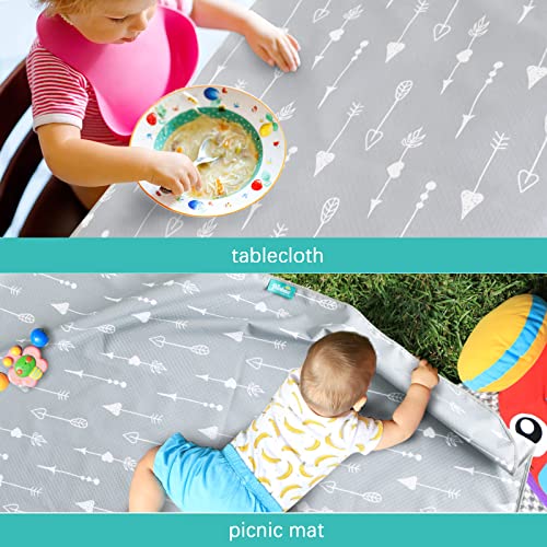 Splat Mat 2 Pack for Under High Chair & Arts & Crafts & Eating Mess, Waterproof Baby Playtime Anti-Slip High Chair Mat for Floor or Table, Reusable & Portable Splash Mat for Under High Chair, 42β Γ46β