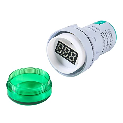 DIANN 2pcs AC Voltage Display AC 60-500V Digital Voltmeter LED Display Voltage Meter Monitor 110V 220V Detetor Red Green