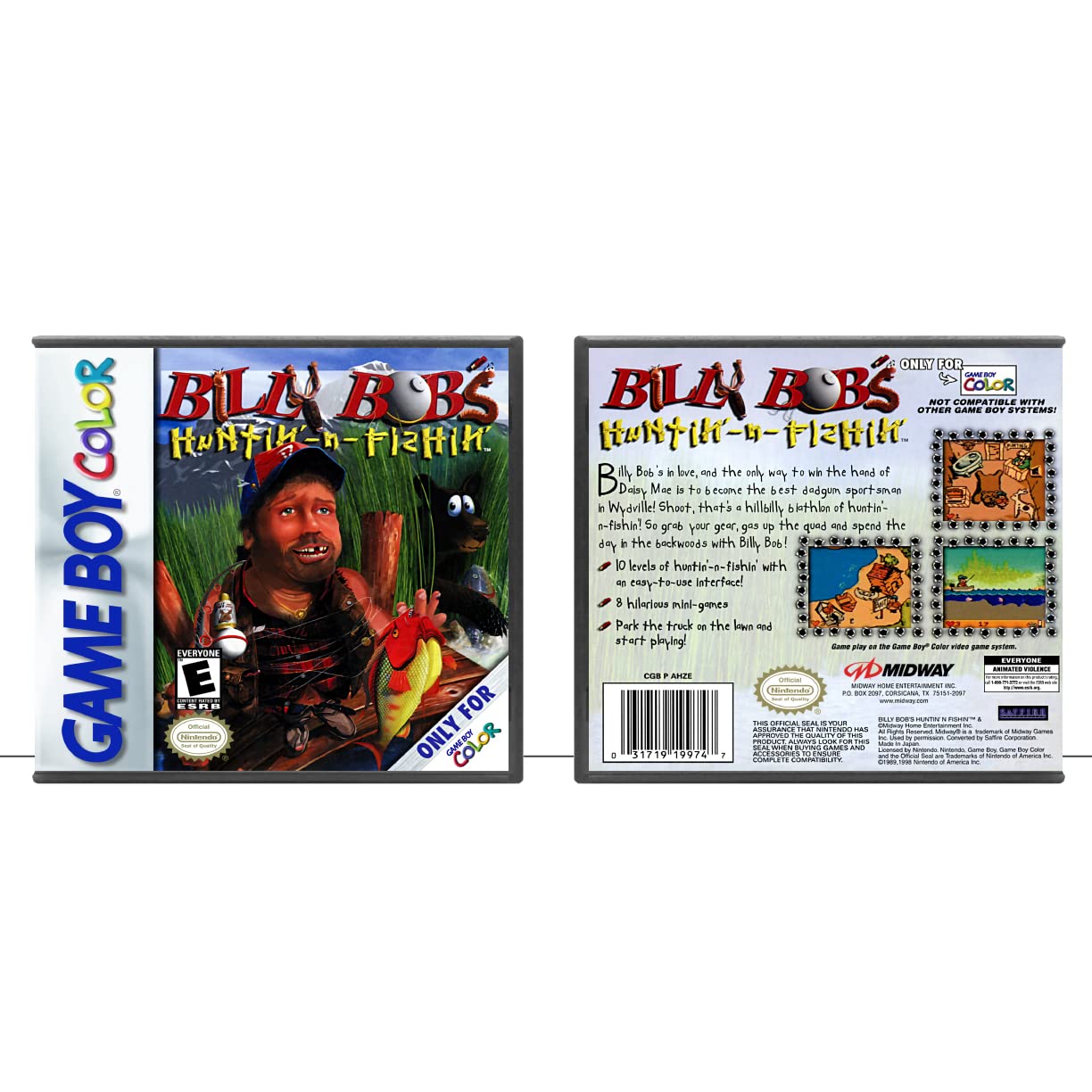 Billy Bob's Huntin' 'n' Fishin' | (GBC) Game Boy Color - Game Case Only - No Game