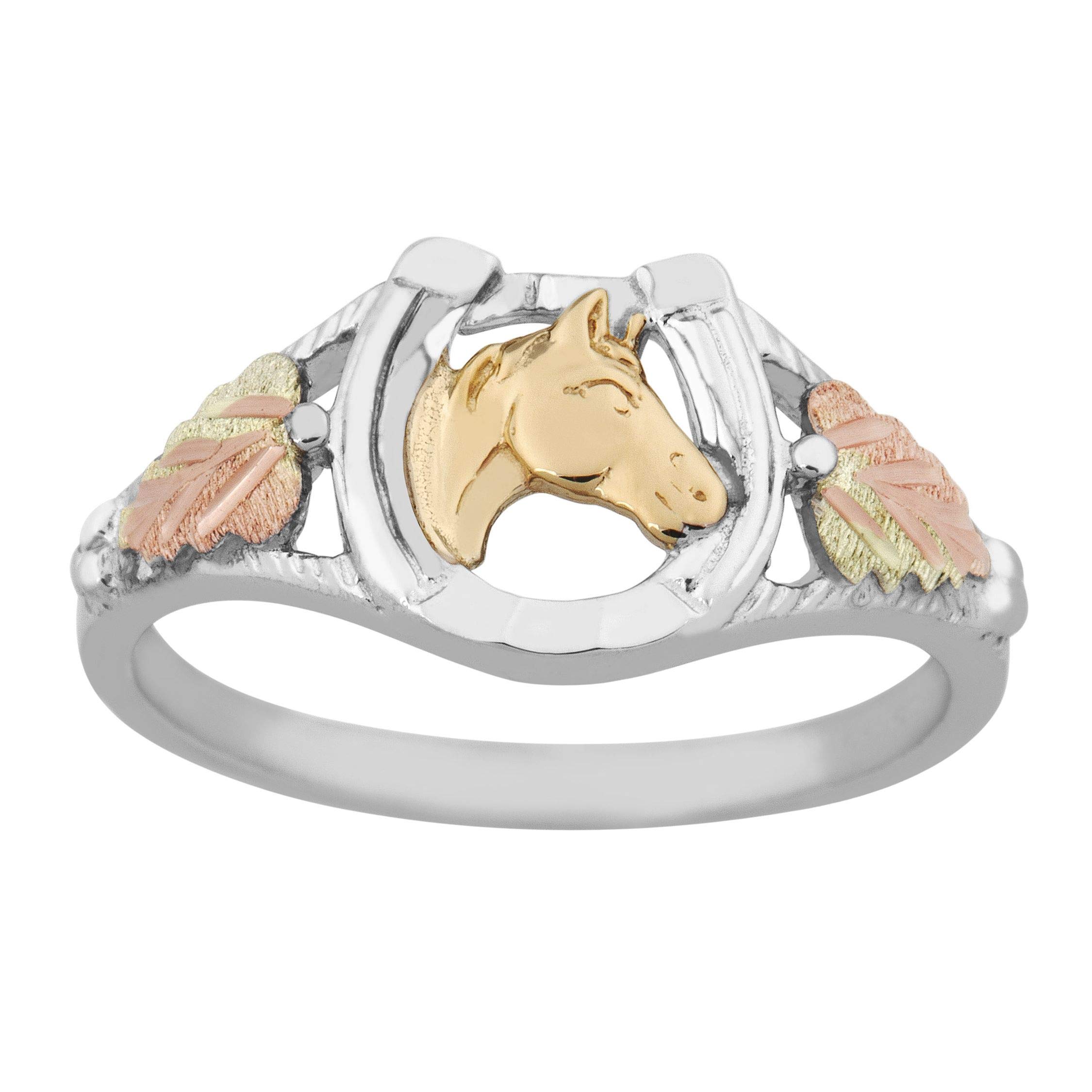 Black Hills Gold Horse Shoe Ring in Sterling Silver