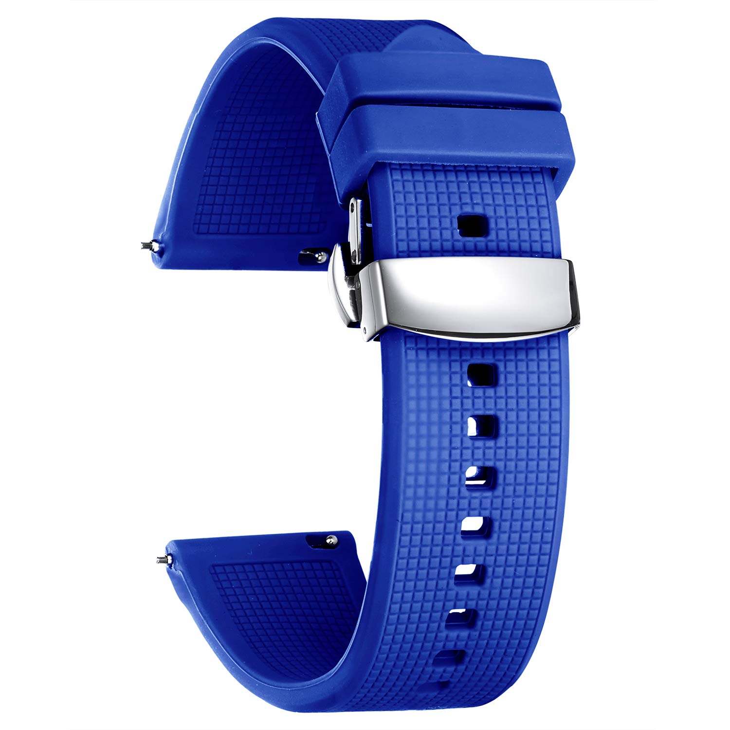 BINLUN Silicone Watch Band Quick Release Rubber Watch Straps Replacement Smartwatch Bands for Men and Women (21MM, Blue)