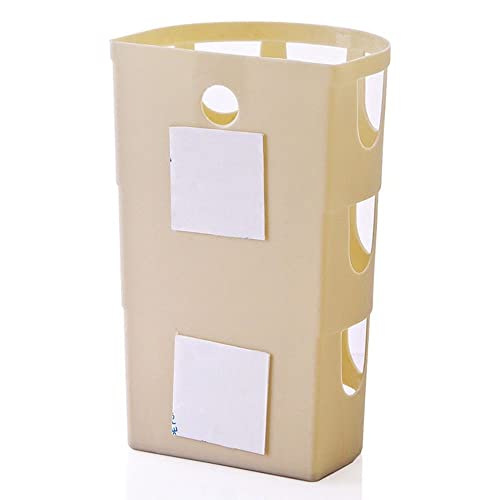 Plastic Garbag Bag Holder Stand Wall Mount Bag Dispenser Rubbish Trash Basket Large Capacity Bag Dispenser Hanging Storage Box(White)