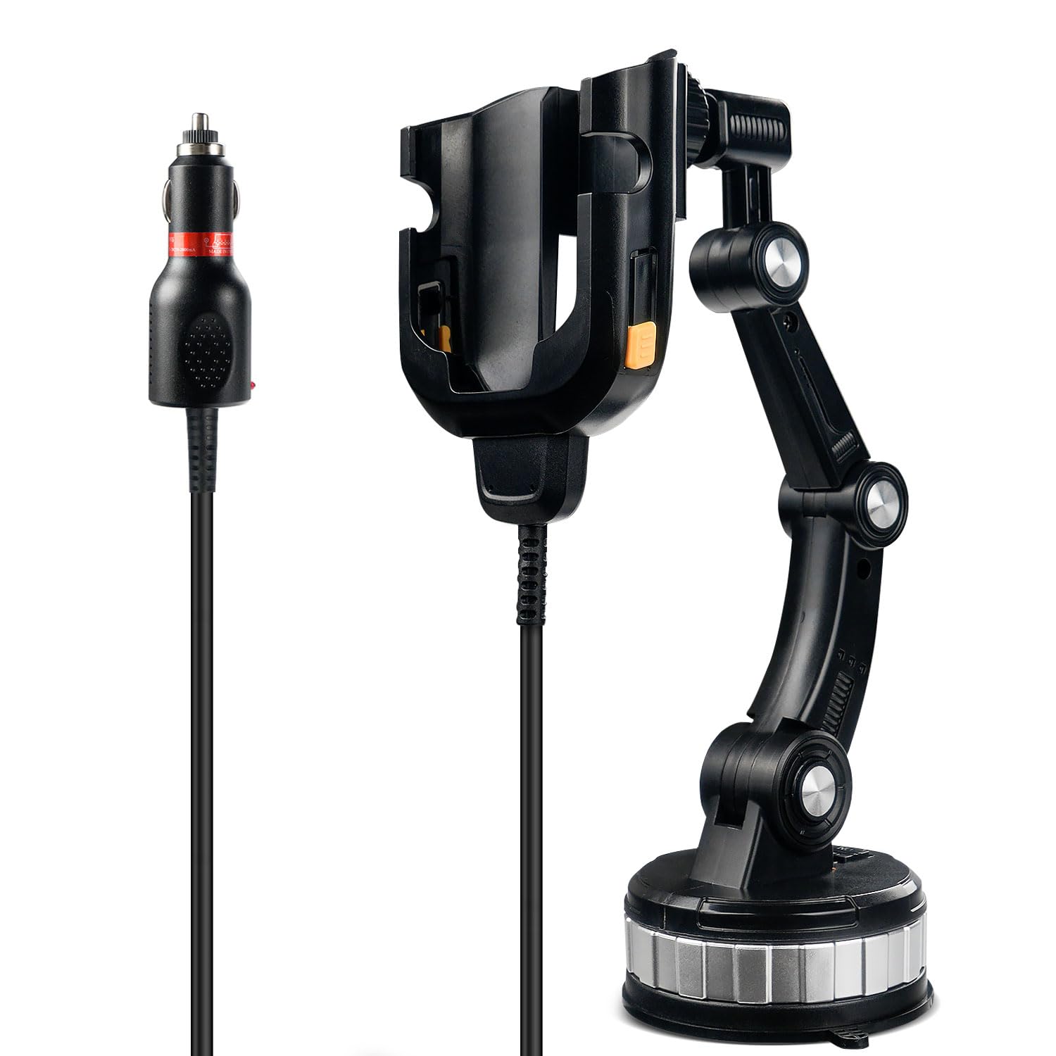 Car Mount Charger for Zebra Symbol TC77 TC70 TC72 TC75 TC70X TC75X TC700H TC700K TC77HL TC720L Handheld Barcode Scanner - Sturdy Vehicle Holder with 5V 2A Cigarette Lighter Charging Cable