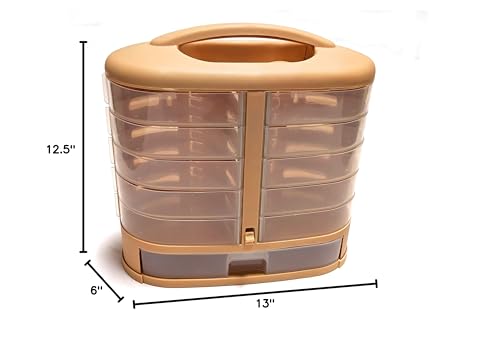 Eleven Translucent Drawer Portable and Sturdy Storage and Organization Cabinet/Box, for Home, Office or Sewing Room. Use for Arts, Crafts, Hobby, Beads, Notions, Crayons, Batteries, and Small Parts.