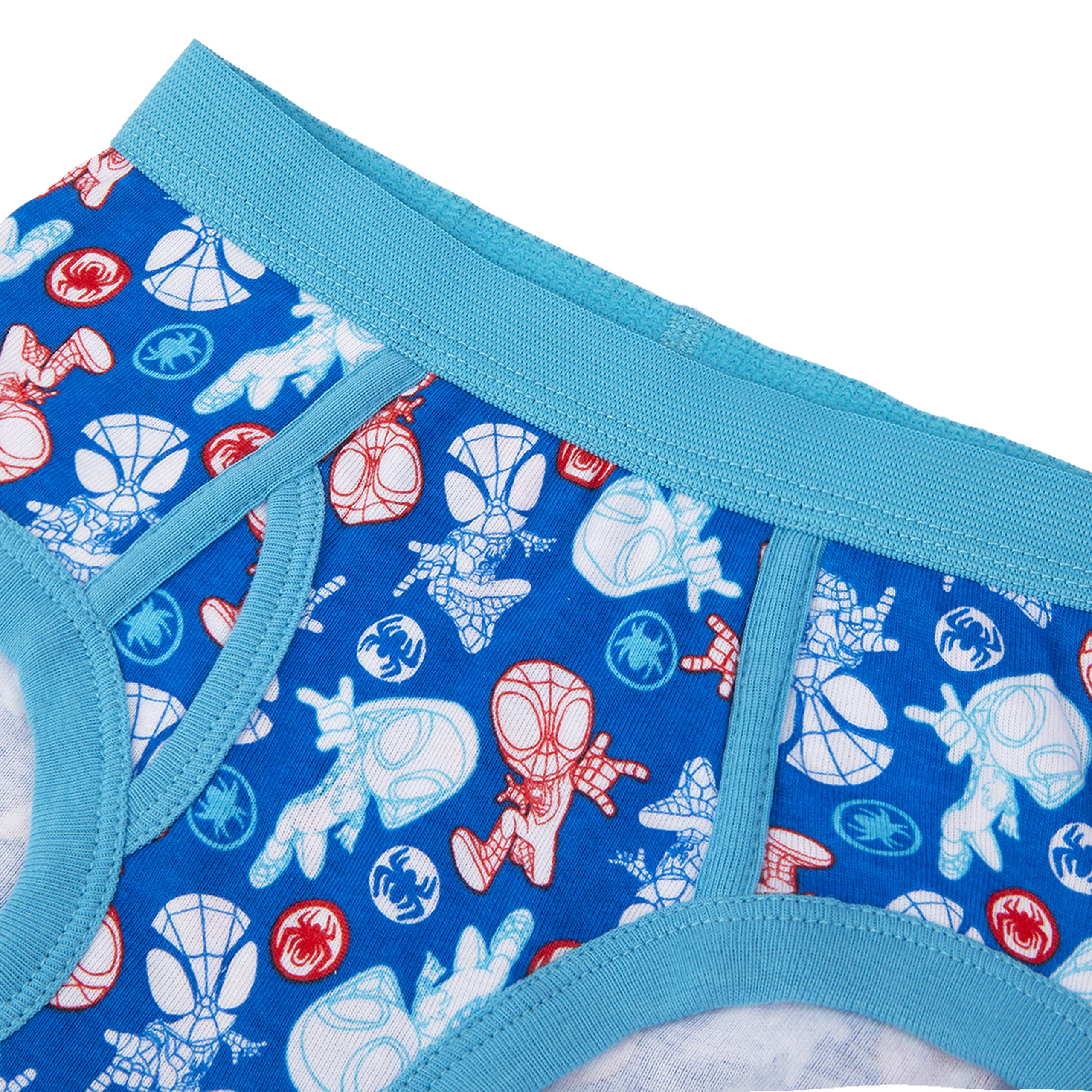 Marvel Boys Toddler Spiderman and Superhero Friends 100% Combed Cotton Underwear Multipacks With Iron Man, Hulk & More, 7-Pack Spiderman ONLY Brief, 2-3T