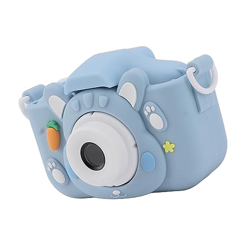 Children Digital Camera, Selfie Camera Toy USB Rechargeable Front Rear Lens 2.0in Screen for Boys Girls (Blue)