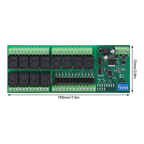 Electrical Relay Module, 12 Optically Isolated Input 12 Channel 64 Devices Parallel Relay Board for Circuit (24V)