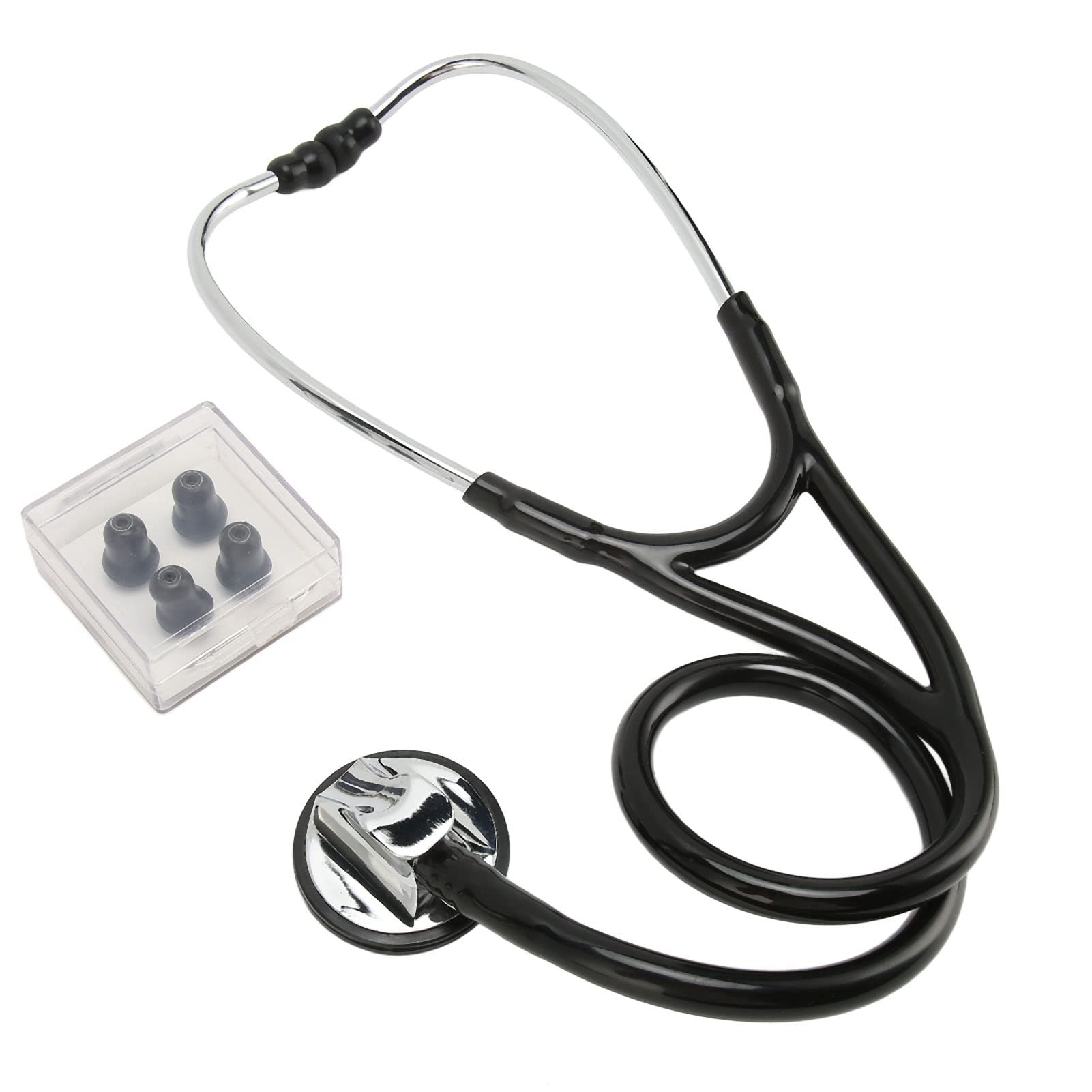 Cardiology Stethoscope Professional Single Head Stethoscope for Nurses and Doctors Black