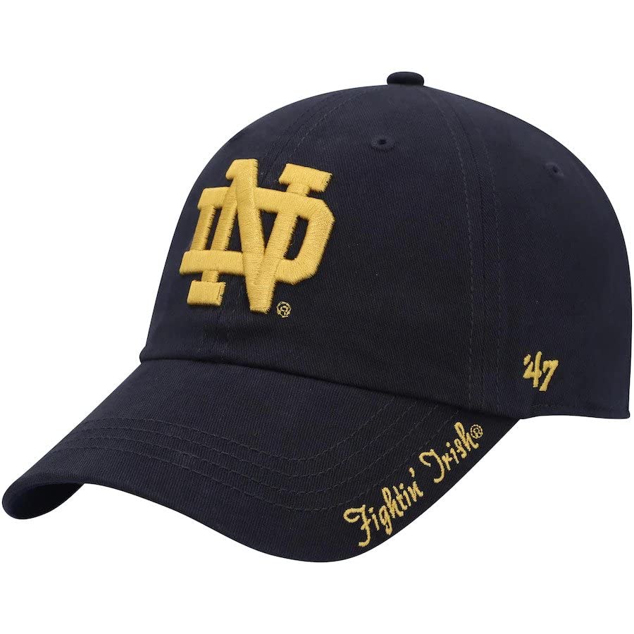 Campus Hats Notre Dame Fighting Irish Navy Blue Kelly Green ND Premier One Fit Men/Womens Fitted Hat/Cap Large XL, X-Large