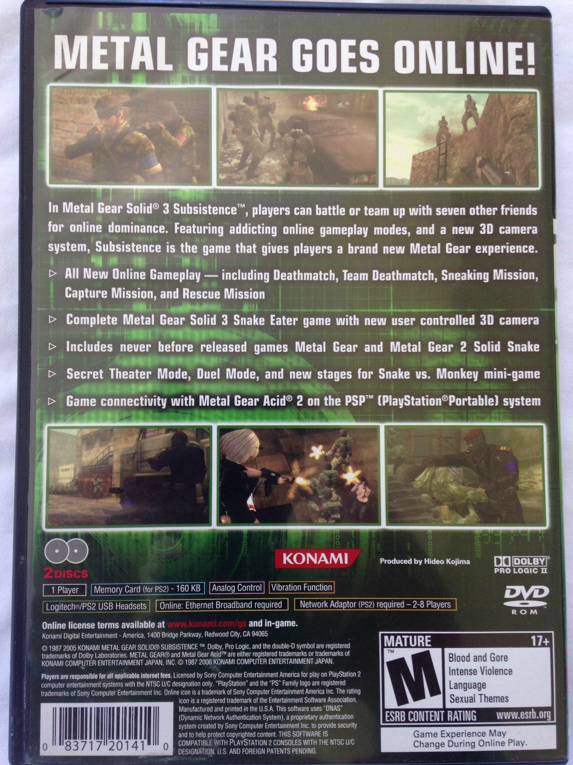 Metal Gear Solid 3 Subsistence
