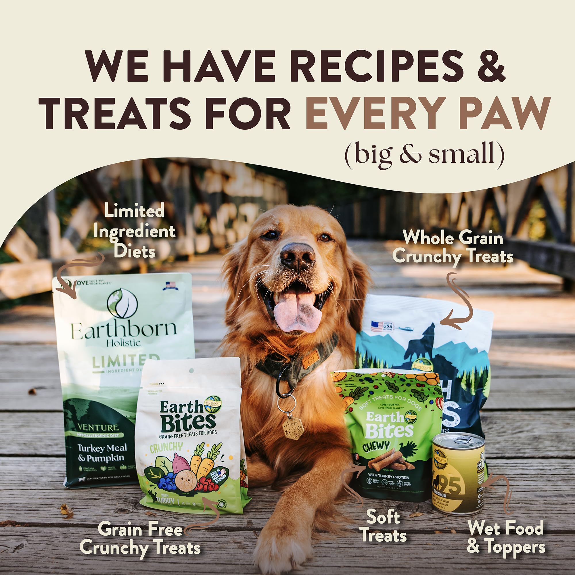 Earthborn Holistic Primitive Natural Turkey Meal & Vegetables Grain-Free High Protein Dry Food for Dogs & Puppies (4 lb. Bag)