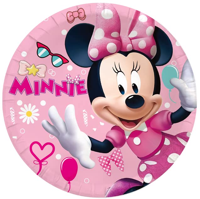 ChezMax Minnie Mickey Mouse Party Supplies, 40pcs Plates & Napkins, Eco-Friendly Birthday Decorations for Girl and Boy