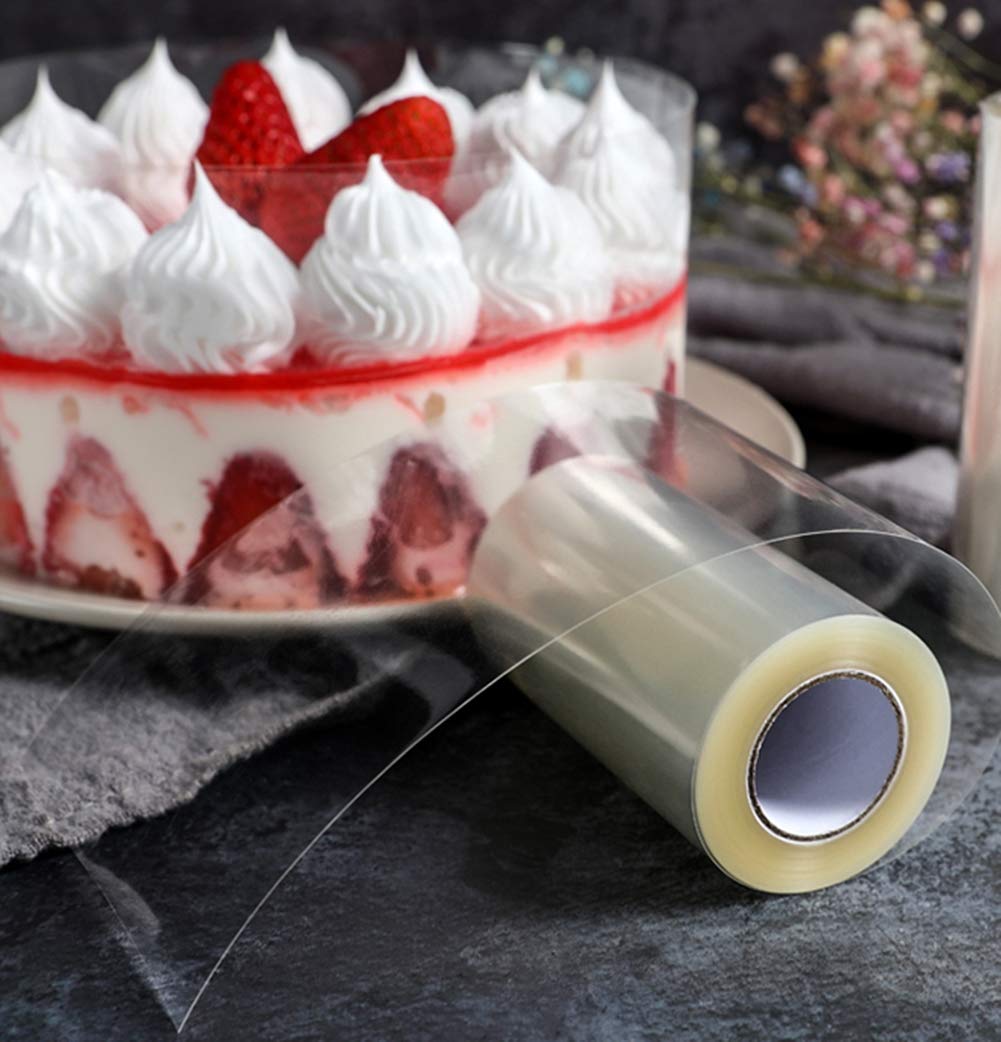 Cake Collar, 2Pack Transparent Mousse Cake Rolls, ACETATE ROLLS,3.15in×3.94in(JYNHOOR) Transparent Mousse Cake Acetate Sheets for Chocolate Mousse Baking,Cake Decorating