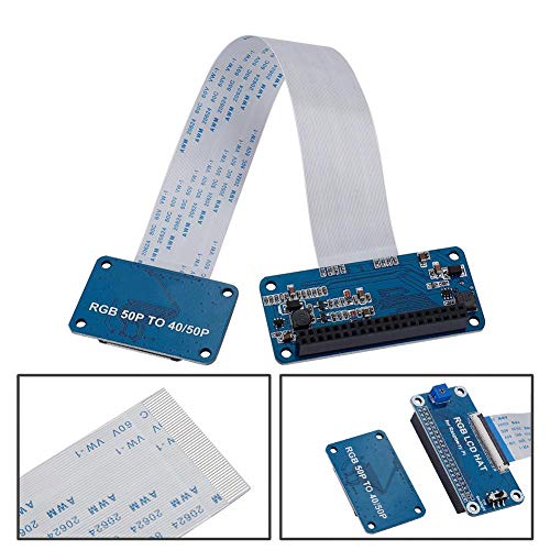 Bewinner Colorful LCD Driver Board Kit for Raspberry Pi - 50Pin to 40Pin Adapter Board - Support 5 inch (40PIN LCD), 7 inch(50PIN LCD), 10.1 inch(50PIN LCD)