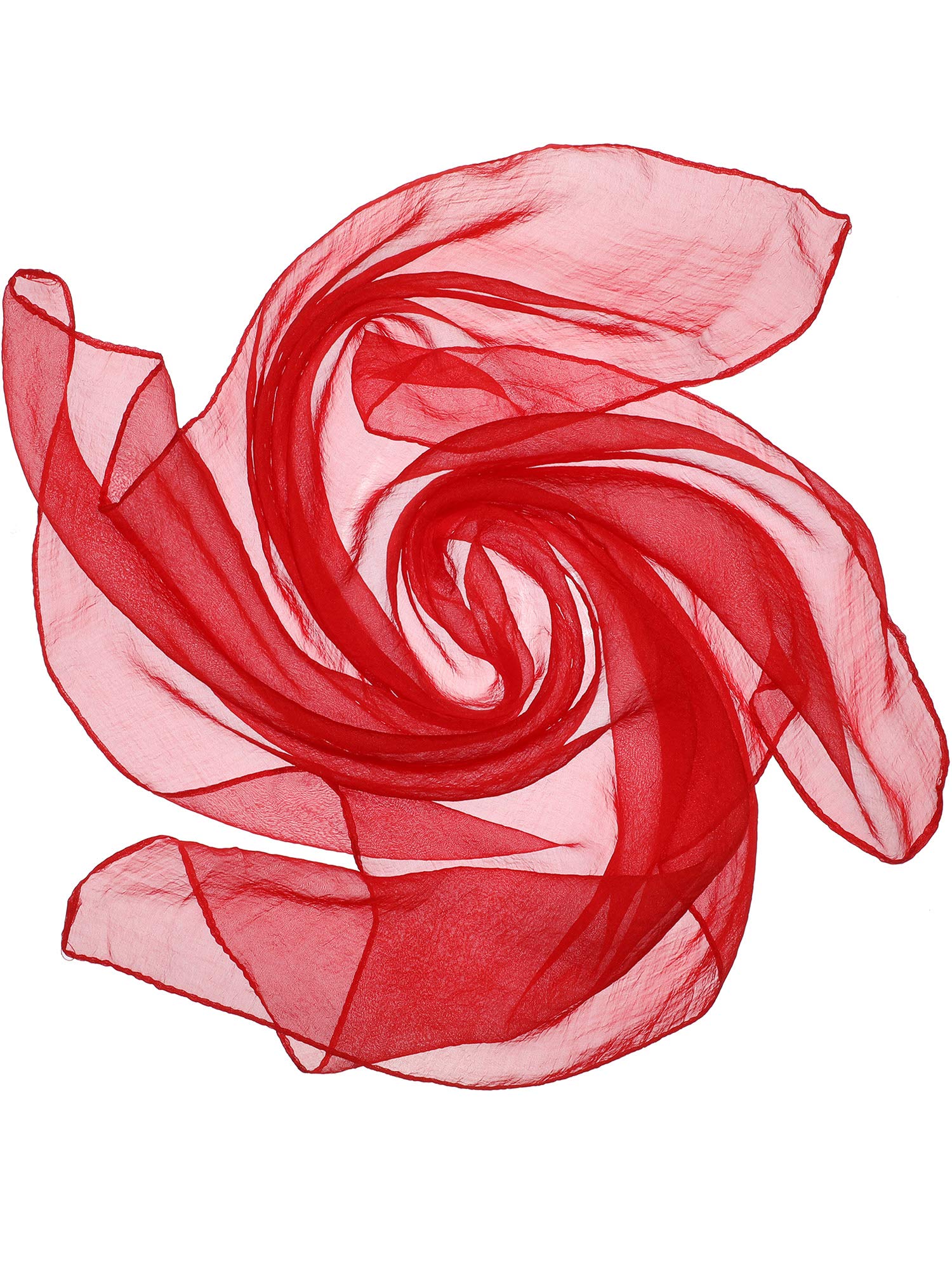 Boao Women Chiffon Scarf 50s Sheer Square Neck Head Scarf Vintage Neckerchief Women Accessories for Women Girls (Color 7)