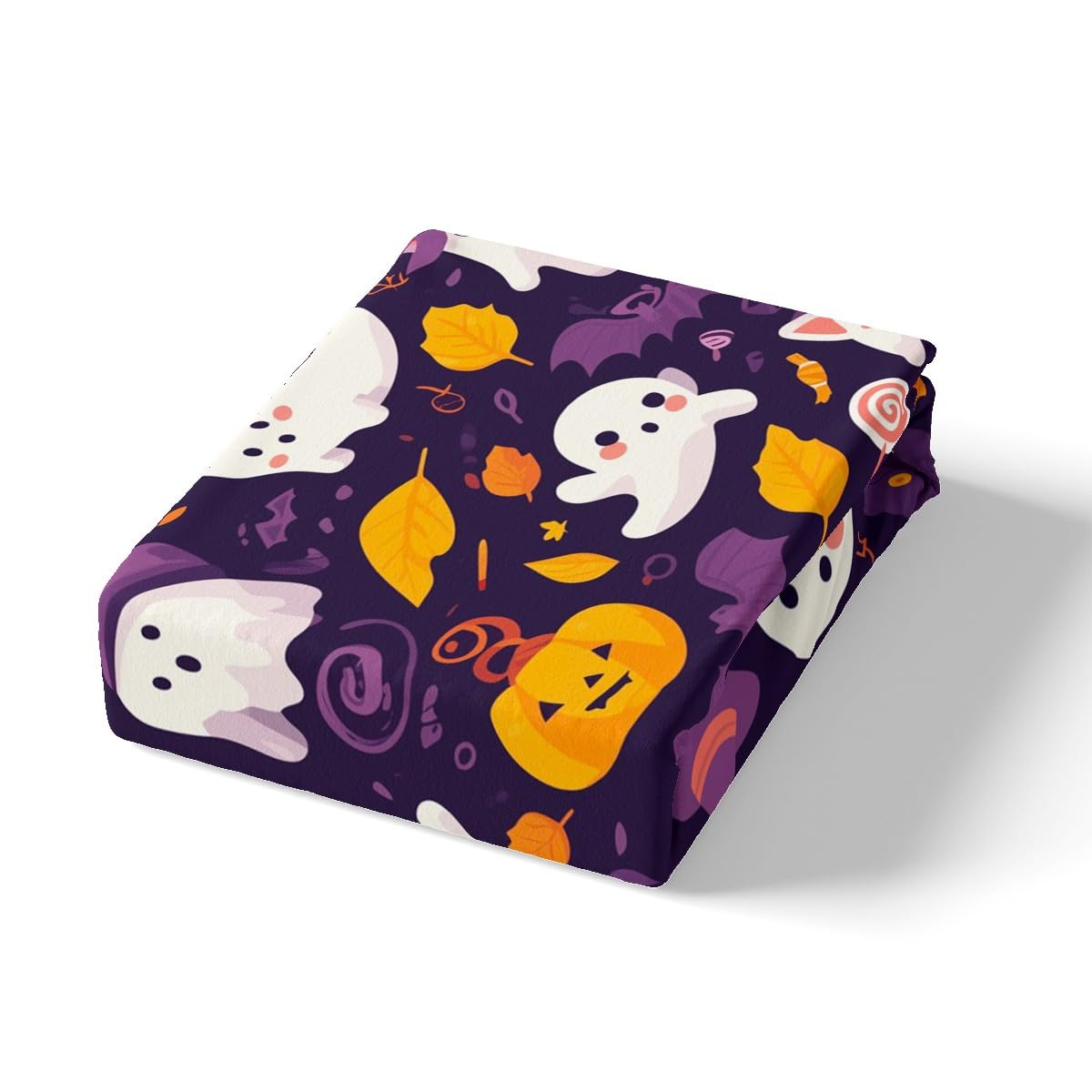 Feelyou Happy Halloween Duvet Cover Halloween Bedding Set for Kids Boys Girls Pumpkin Lantern Comforter Cover Witch Hat Ghost Bedspread Cover Bedroom Collection 3Pcs Full Size