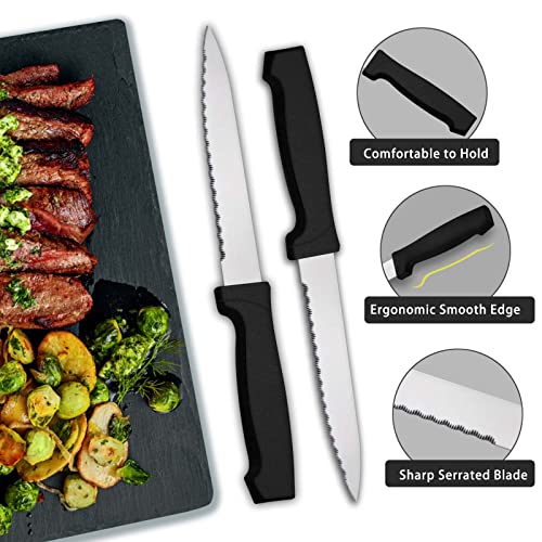 Pleafind 72-Pieces Silverware Sets for 12, Flatware Set with Steak Knives, Stainless Steel Cutlery Set, Include Forks Spoons and Knives Set, Dishwasher Safe Utensil Sets for Home Restaurant