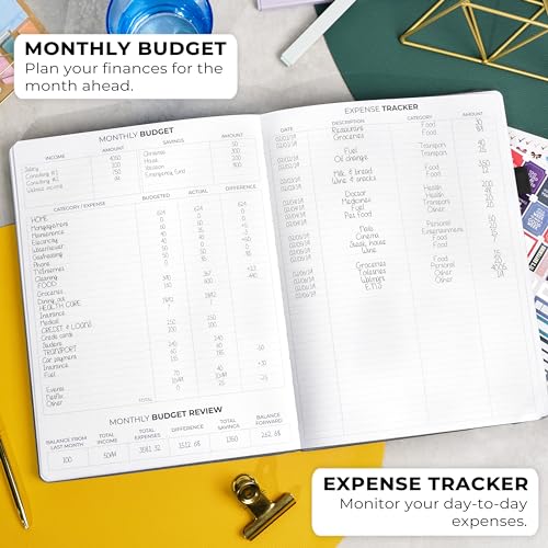 Clever Fox Planner Pro Premium β Luxurious Weekly & Monthly Planner with Budget Organizer for Productivity & Goals, Undated, A4 (Silver Black)
