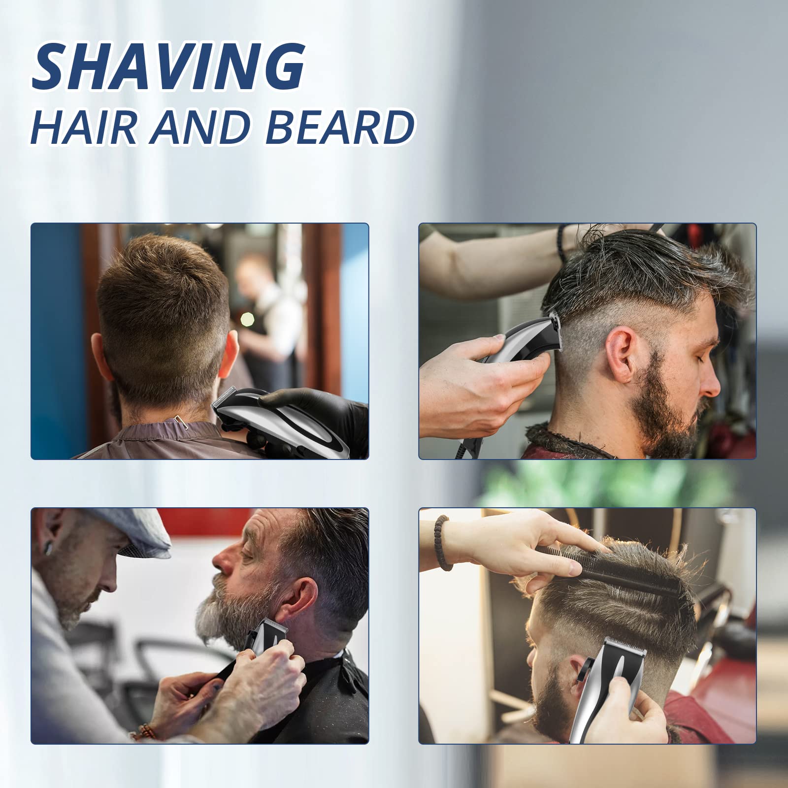 Elepower Hair Clippers for Men Professional,Clipper Compact Multi-Purpose Haircut, Beard & Body Grooming Hair Clipper & Trimmer with 6 Pcs Guide Combs