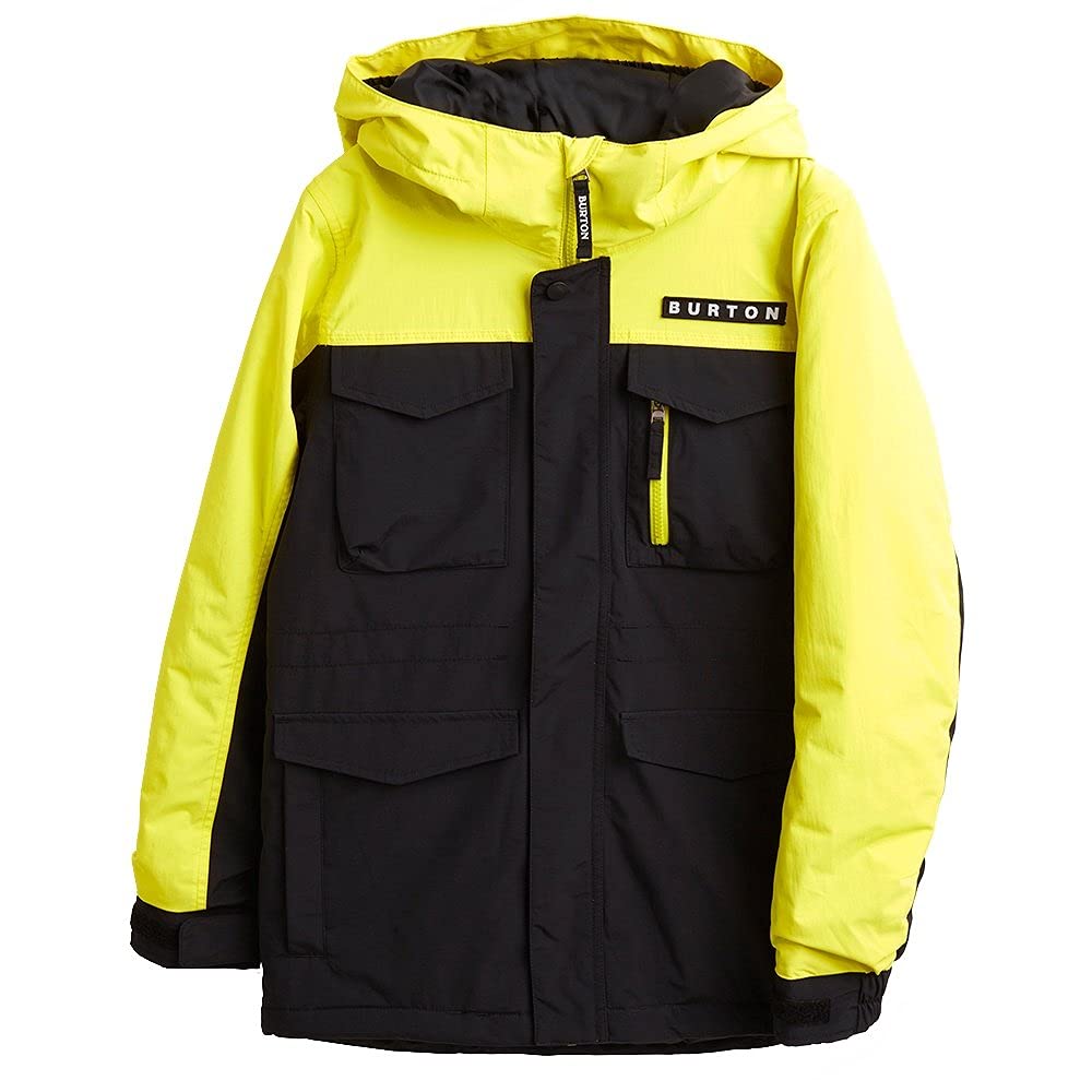 Burton Boys' Standard Covert Jacket, True Black/Sulphur Yellow, Small