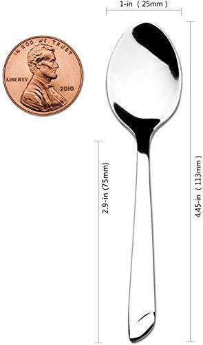 Demitasse Espresso Spoons Stainless Steel Coffee Spoons for Home, Cafe, Restaurant, Set of 12, Thanksgiving Gift