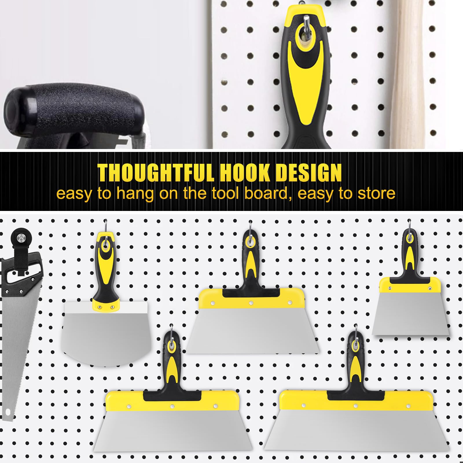 Drywall Hawk - 12 inch Aluminum Plaster Hawk Mortar Board Holder With Ergonomics Handle Smooth Edges Round Corners Design, Professional Stucco Plaster Tool