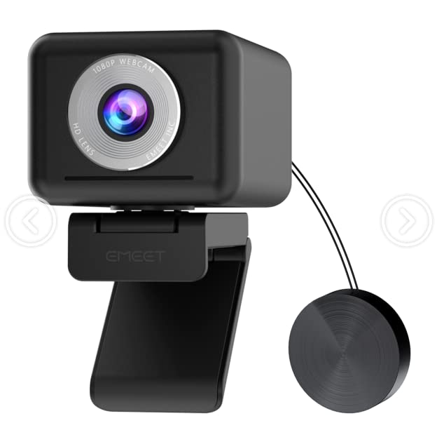 EMEET 1080P Webcam with Microphone, C960 Web Camera USB Speakerphone for Live Streaming, 1080p60 HD Webcam, 3-in-1 AI Speakerphone with Webcam