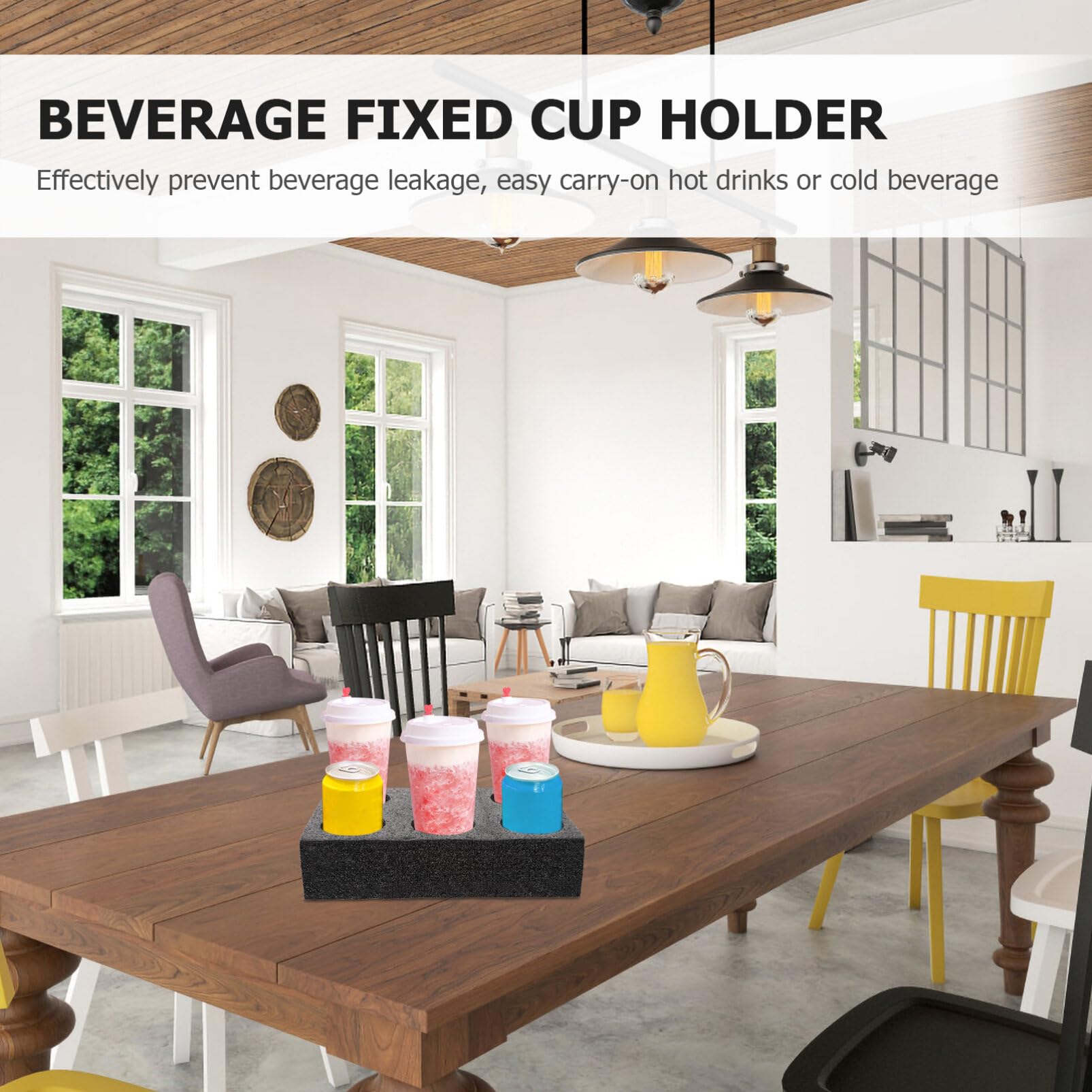Cabilock 2pcs Drink Cup Bracket Disposable Takeout Cup Carrier Door Dash Cup Holder Bag Drink Takeout Holder Packing Cup Trays Convenient Pearl Cotton Cold Drink Travel Outdoor