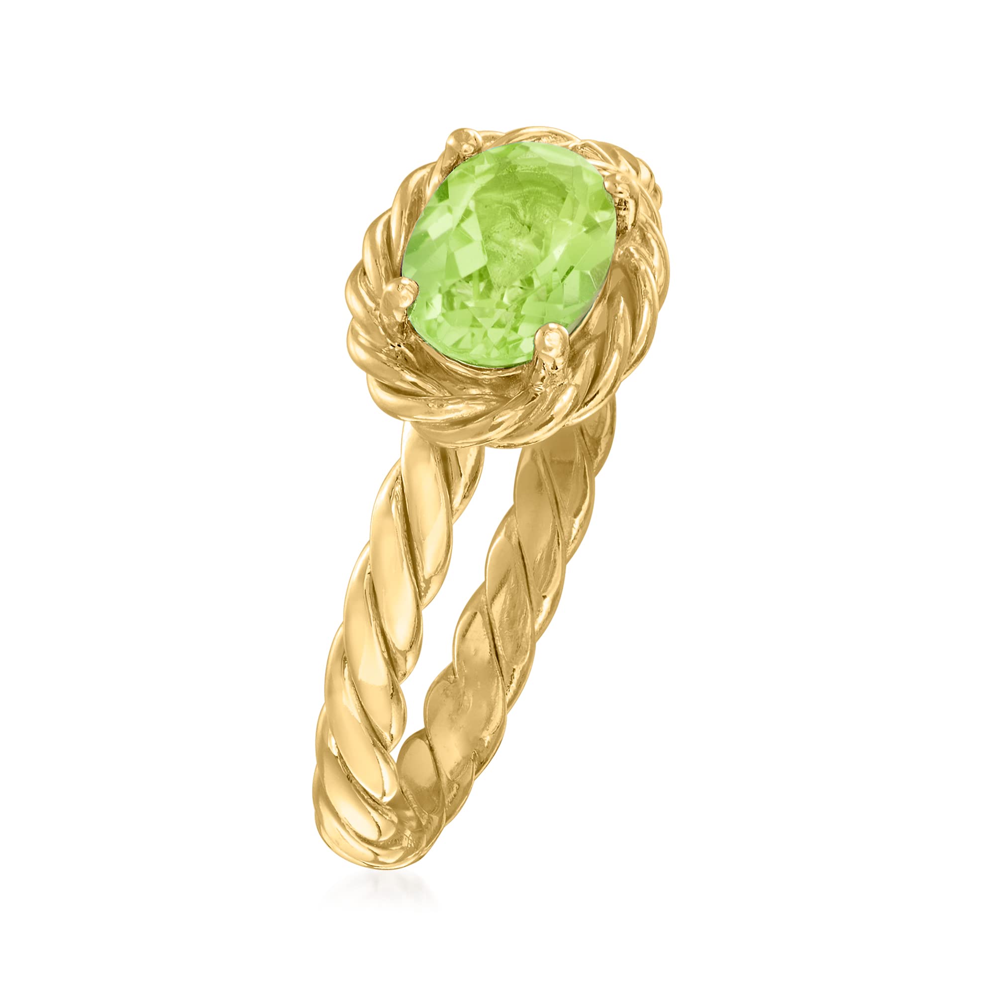 Canaria Fine Jewelry - 10k Oval Gemstone Twisted-Shank Ring