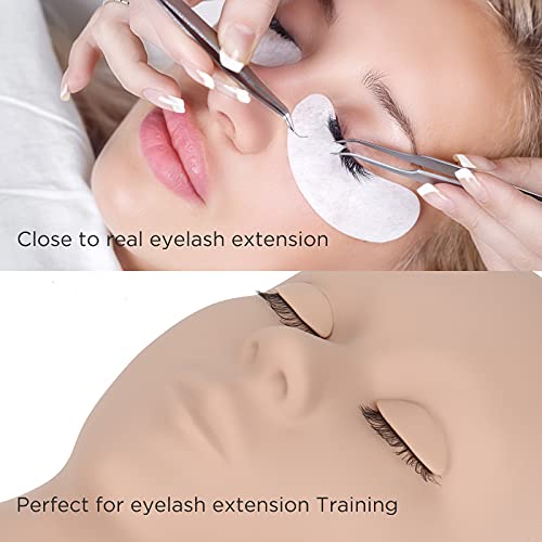 BEYELIAN Eyelash Extension Mannequin Head for Lash Extension Practice and Training