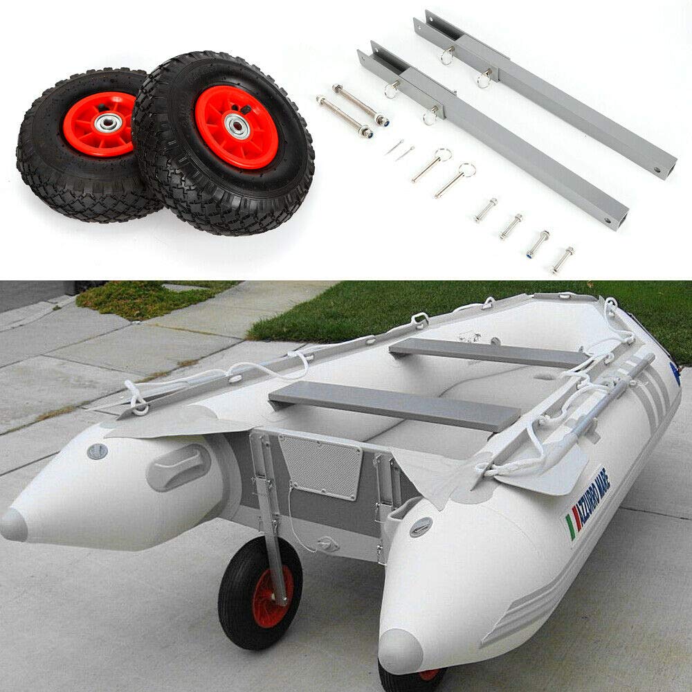 Boat Transom Launching Wheels Dolly for Inflatable Dinghy Yacht Tender Raft (US Stock)