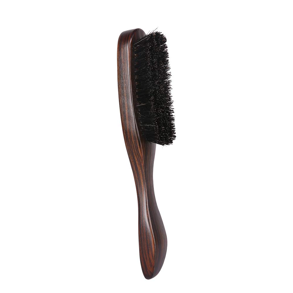 Beard Brush, Natural Soft Boar Bristrles Hair Brush with Wooden Handle, Barber Fade Beard Styling Brush for Men, Barber Cleaning Beard Brush, Suitable for All Types Beard