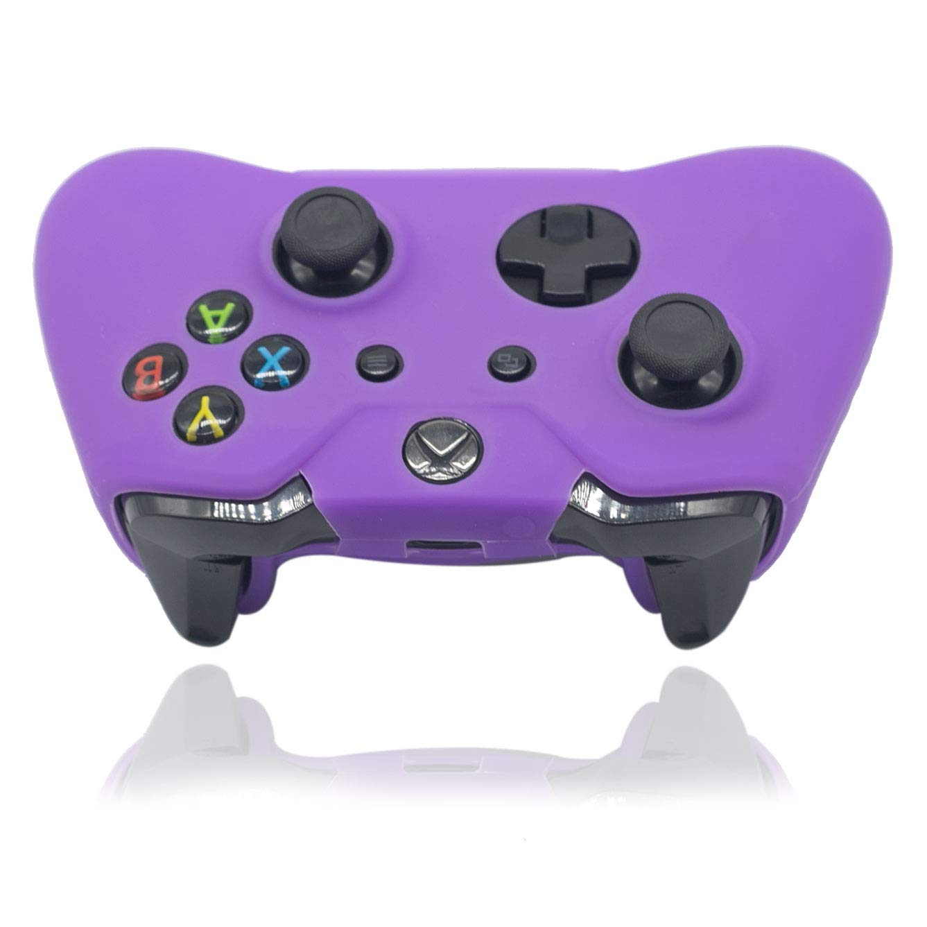 BRHE Cute Skin Cover for Xbox One/Series X/S Controller Anti-Slip Silicone Grip Protective Case Accessories Set Wireless/Wired Gamepad Joystick with 2 Cat Paw Thumb Grips Caps (Purple)