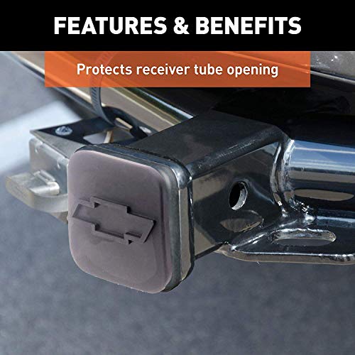 Black Trailer Hitch Tube Cover Plug Cap for Chev-y,Rubber Receiver Tube Hitch Plug,Trailer Hitch Cover.(for Chev-y)