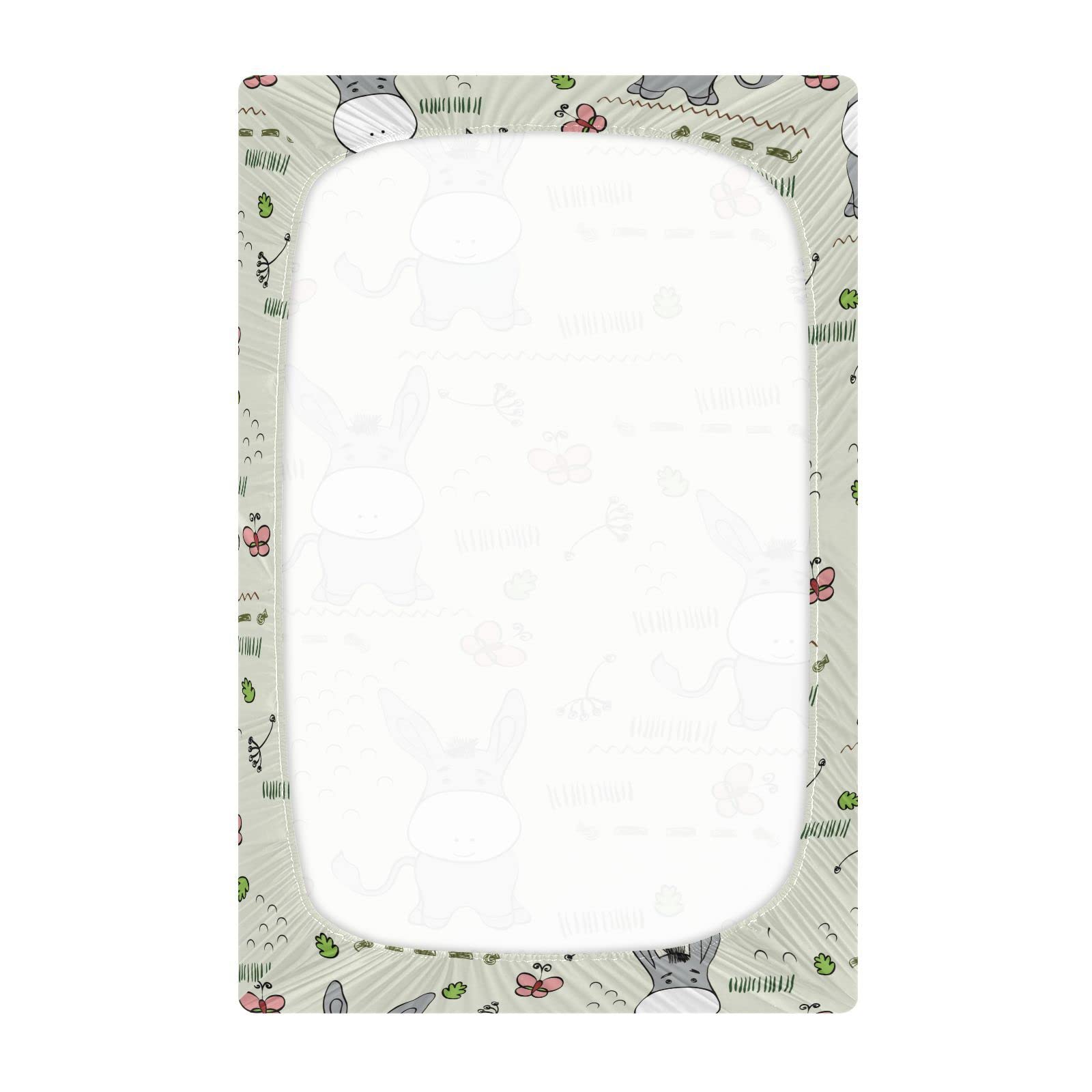 Donkey Fitted Crib Sheet for Girls and Boys,Soft Breathable Baby Sheet for Standard Size Crib Mattress 21164309
