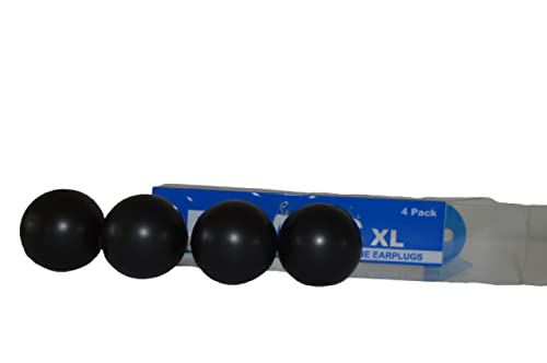 Pomms XL Horse Ear Plugs - 1 Pack Smooth Style Extra Large Black Ear Plugs for Showing, Training and Competitions with a Horse Shaped Bottle Opener Keychain (Color May Vary)
