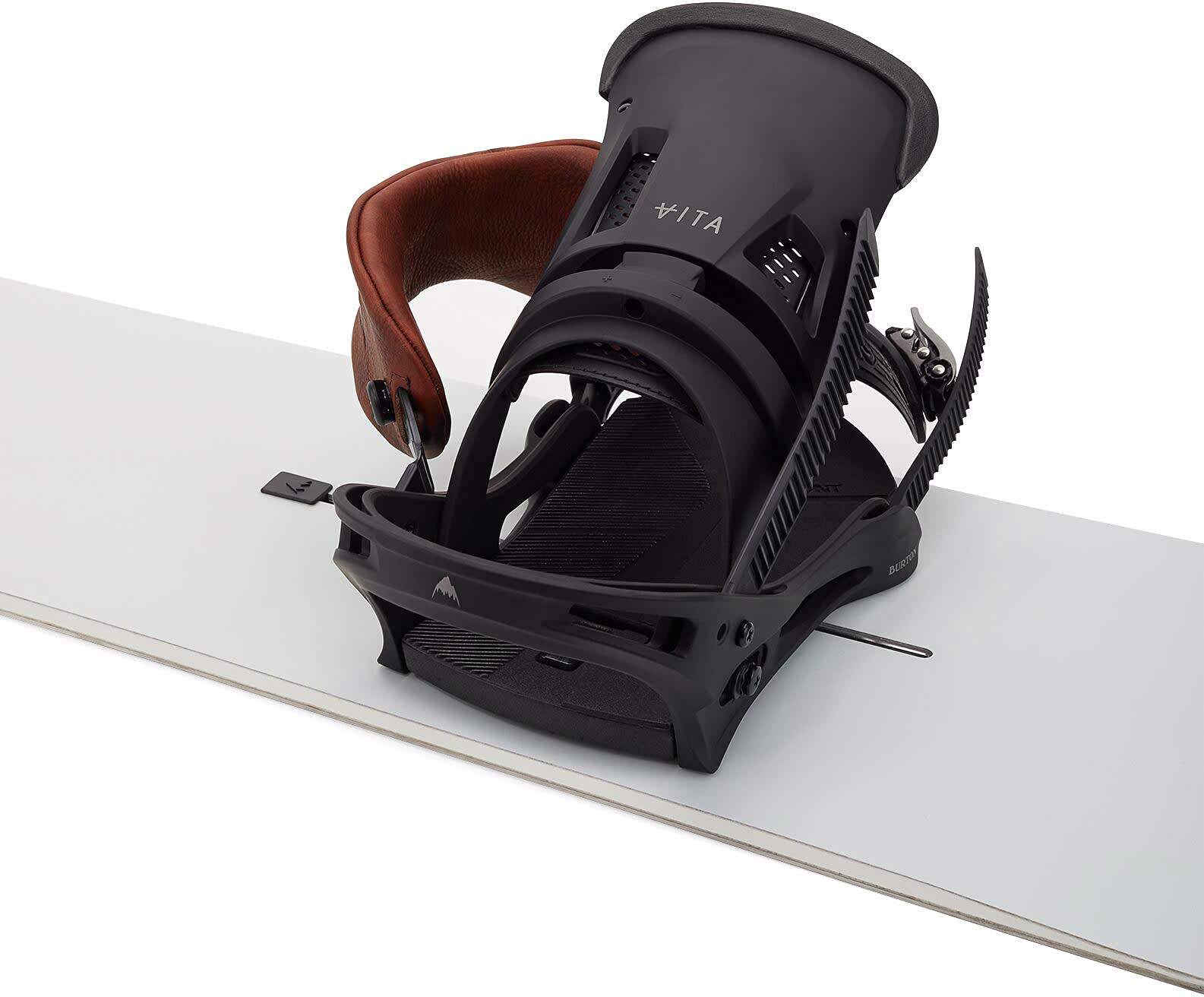 BURTON Malavita Mens Snowboard Bindings Sz L (10+) Marbled Leather