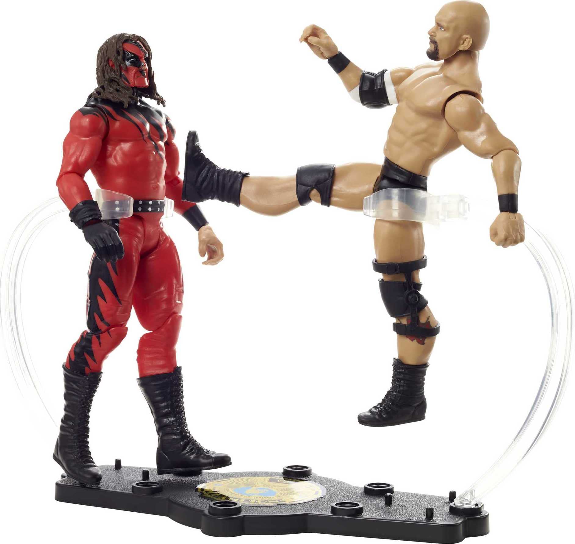Mattel WWE “Stone Cold” Steve Austin vs Kane Championship Showdown 2-Pack 6-inch Action Figures Monday Night RAW Battle Pack for Ages 6 Years Old & Up
