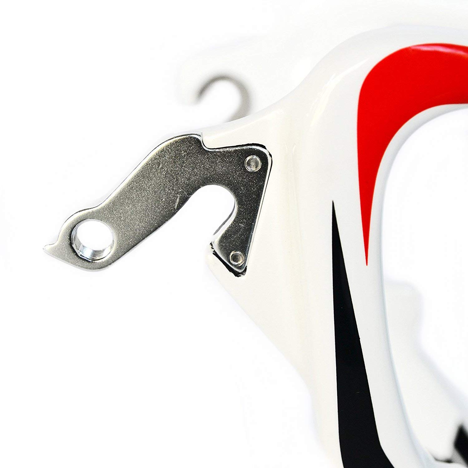 Bero Carbon Fiber Mountain Bike Frame, 26" Glossy Unibody Internal Cable Routing T800 Ultralight MTB Frame (White Red, 17 inch)
